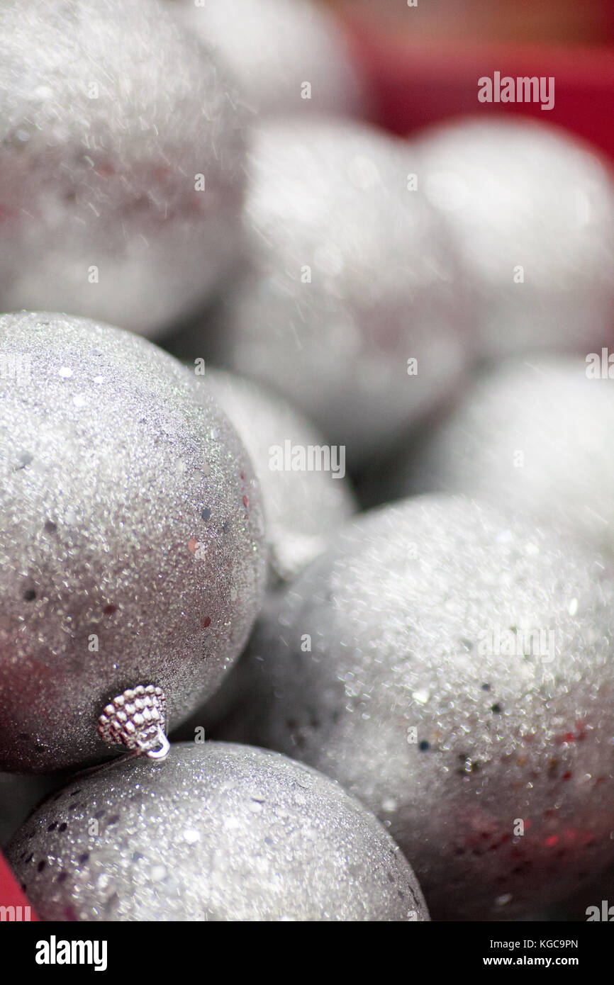 christmas decorations colorful bright balls Stock Photo - Alamy