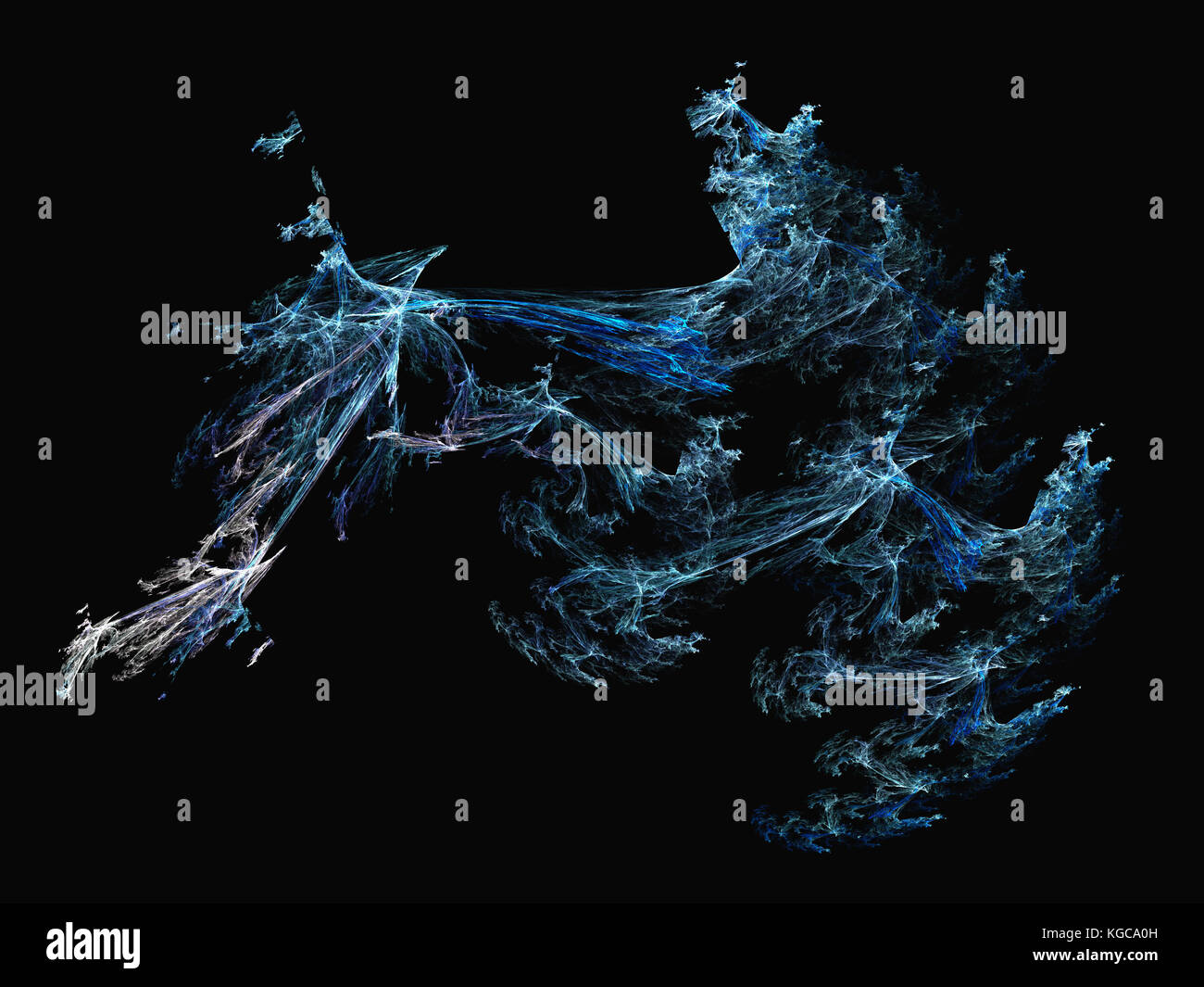 Blue Fractures is a complex computer generated image for a elegant ...