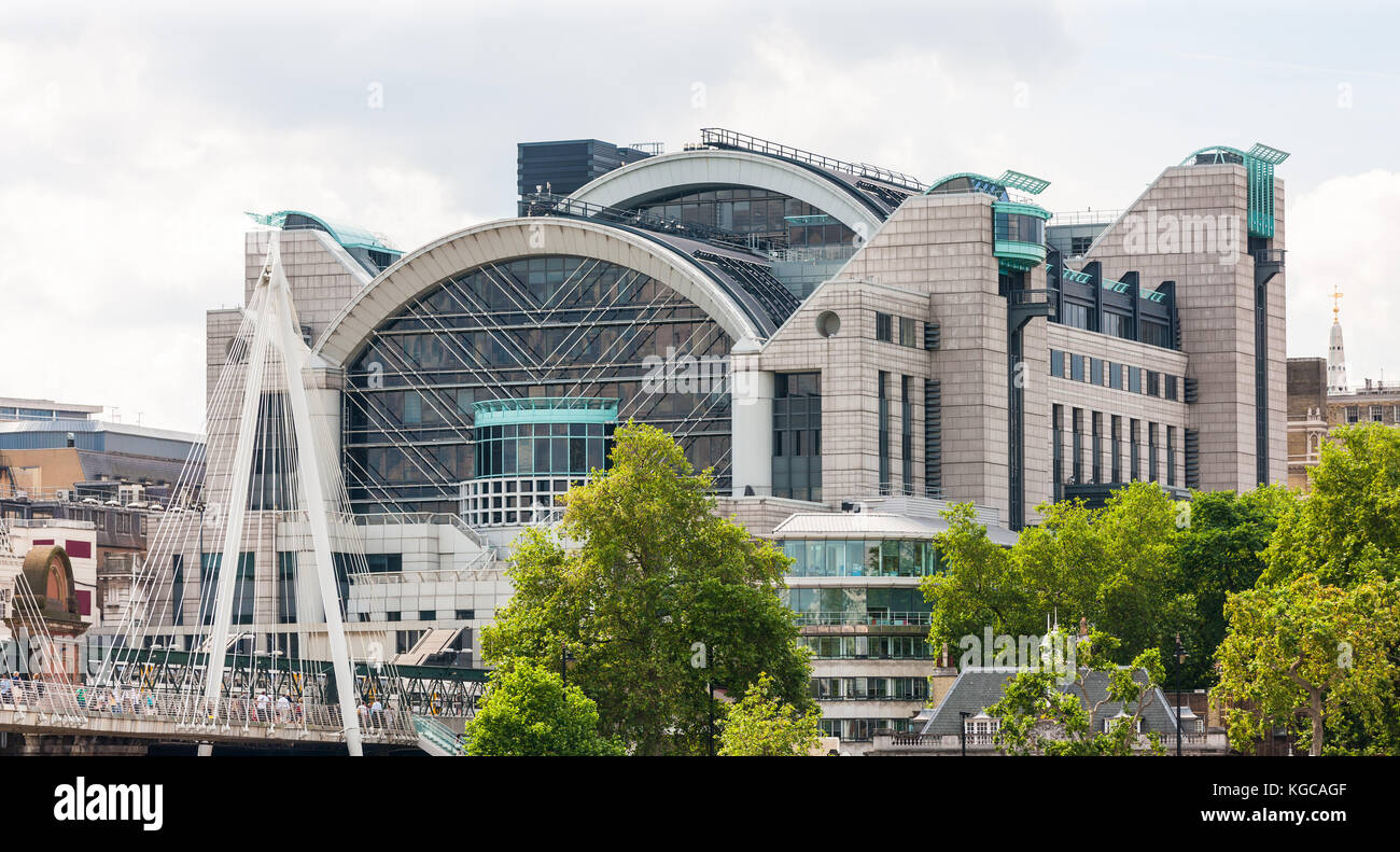 Charing Cross railway station set in grand architecture, London ...