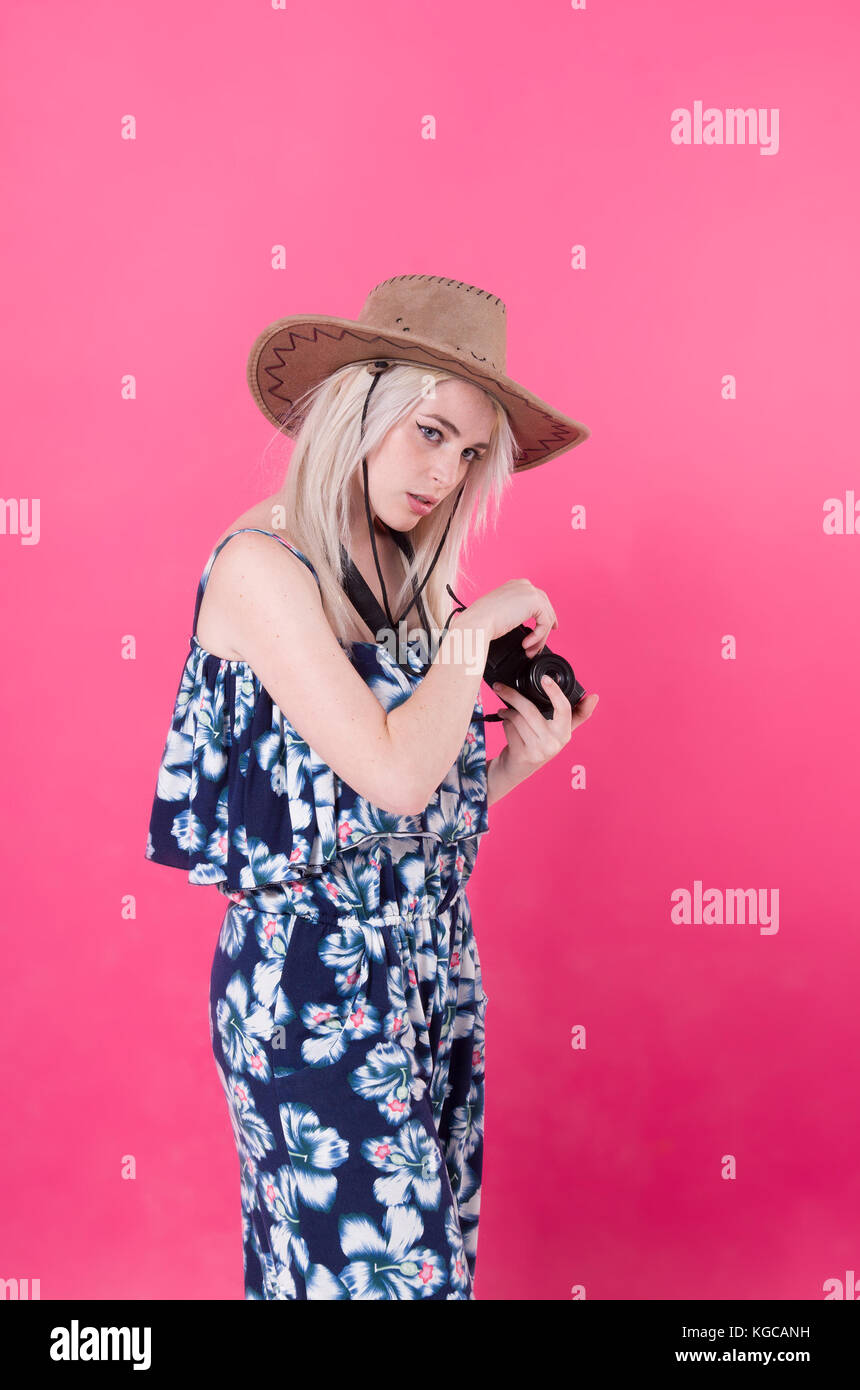 Female lady photographer explorer Stock Photo - Alamy