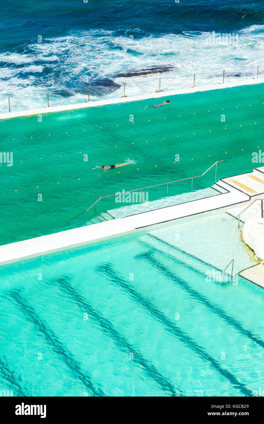 Bondi Baths home to the iconic Bondi Icebergs Swimming Club is located ...