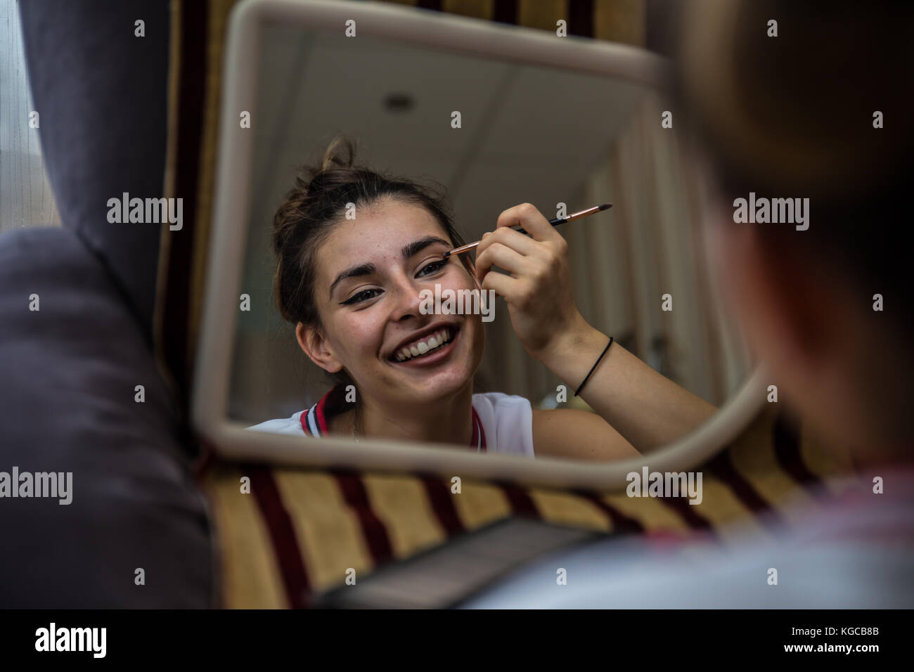 Mirror reflection woman hi-res stock photography and images - Alamy