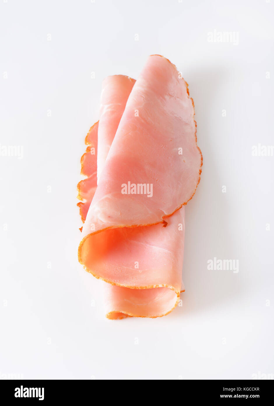 Thin slices of baked ham Stock Photo - Alamy