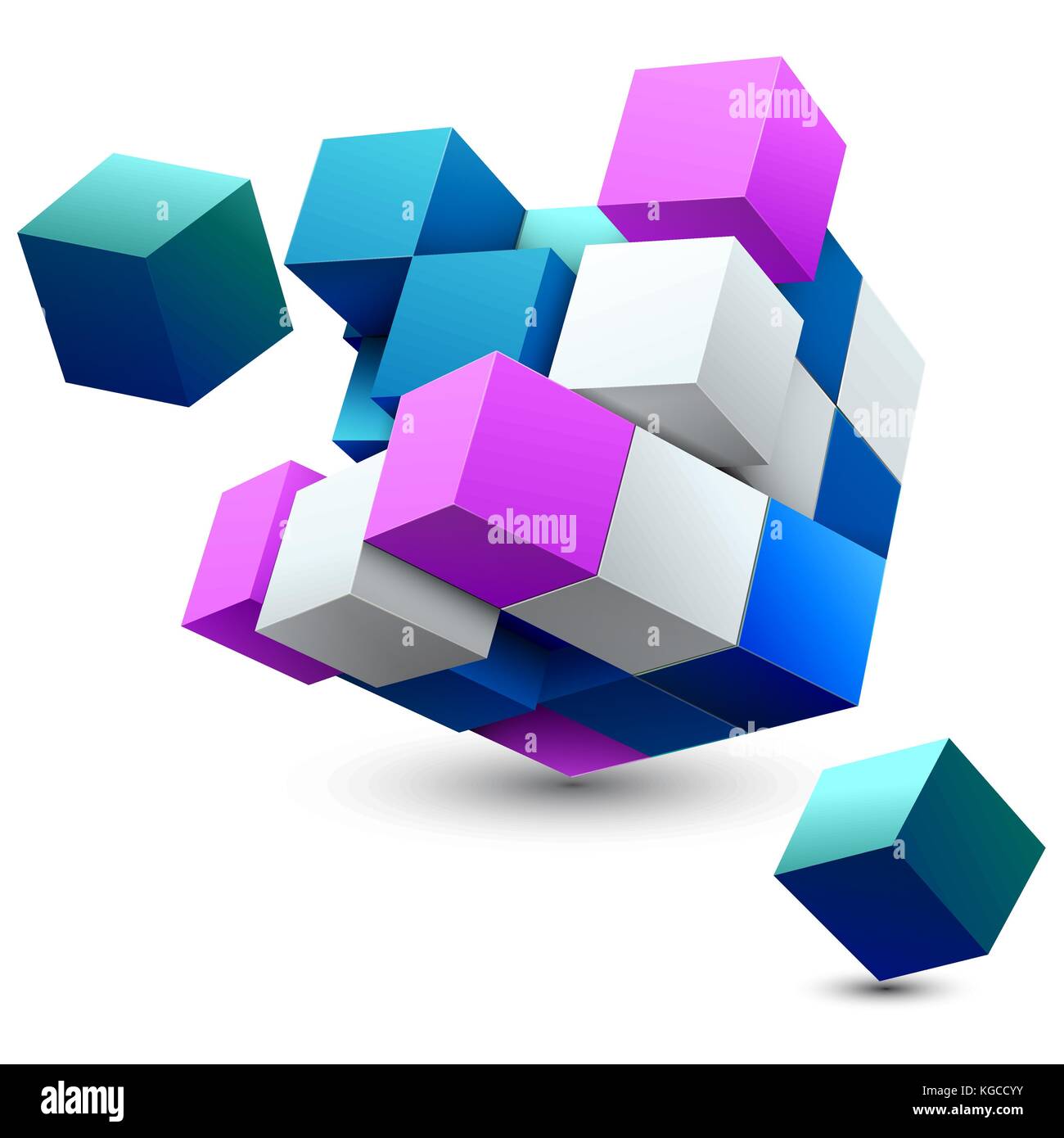 Vector illustration of 3d cubes Stock Vector Image & Art - Alamy