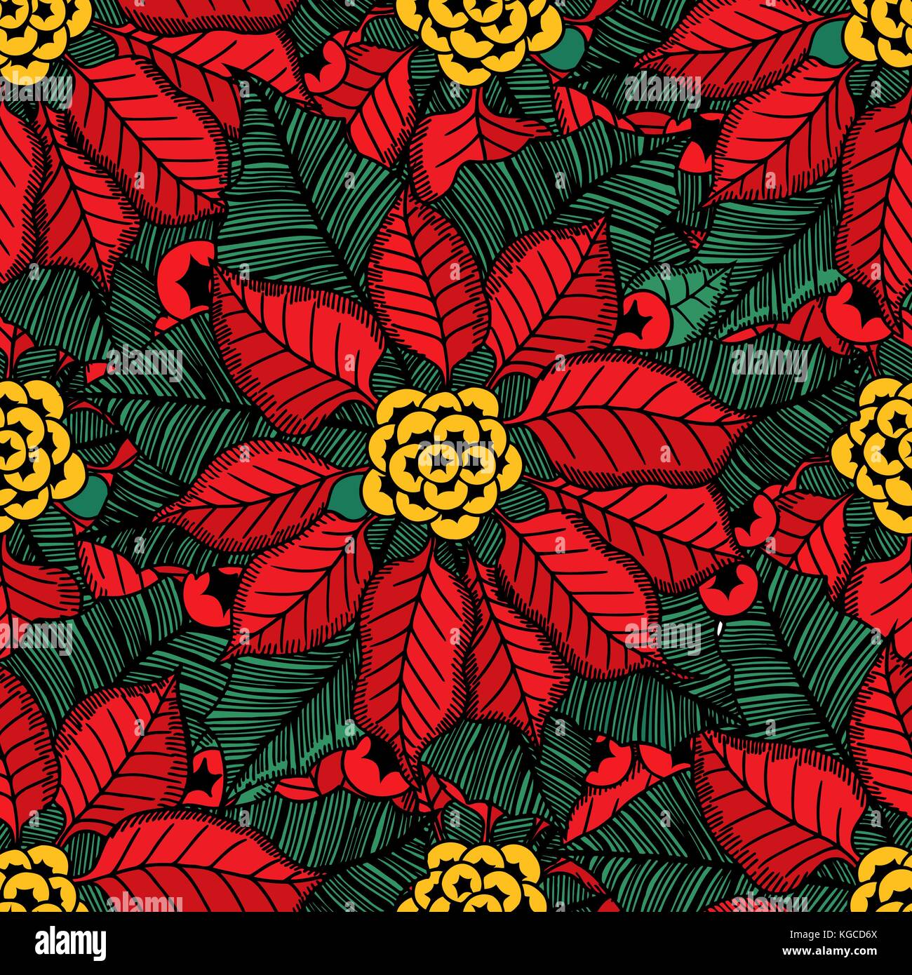 flower Christmas texture seamless. Vector illustration image Stock ...