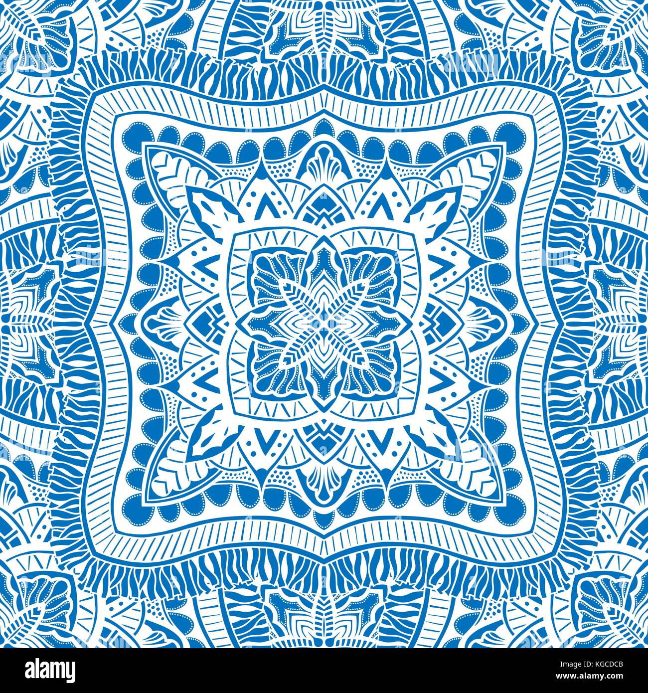 Beautiful Seamless blue pattern. Vector illustration image Stock Vector ...