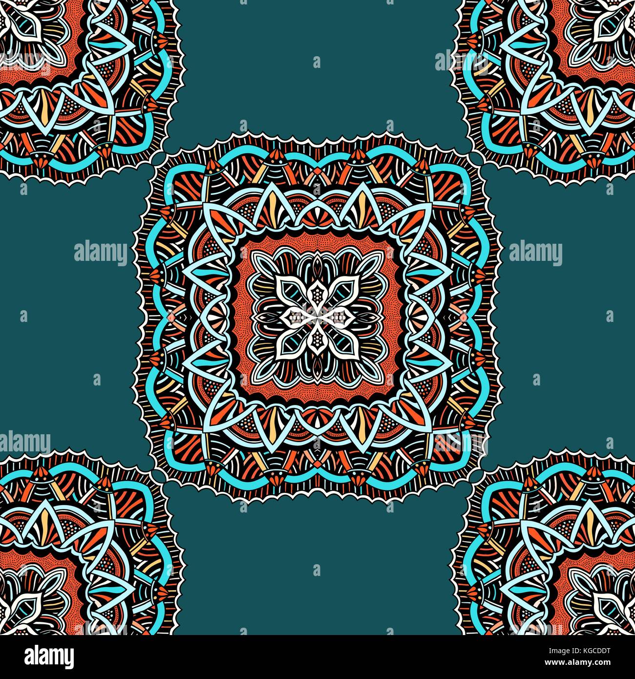 Seamless, eastern pattern of mandalas. Stylized template for wallpaper ...
