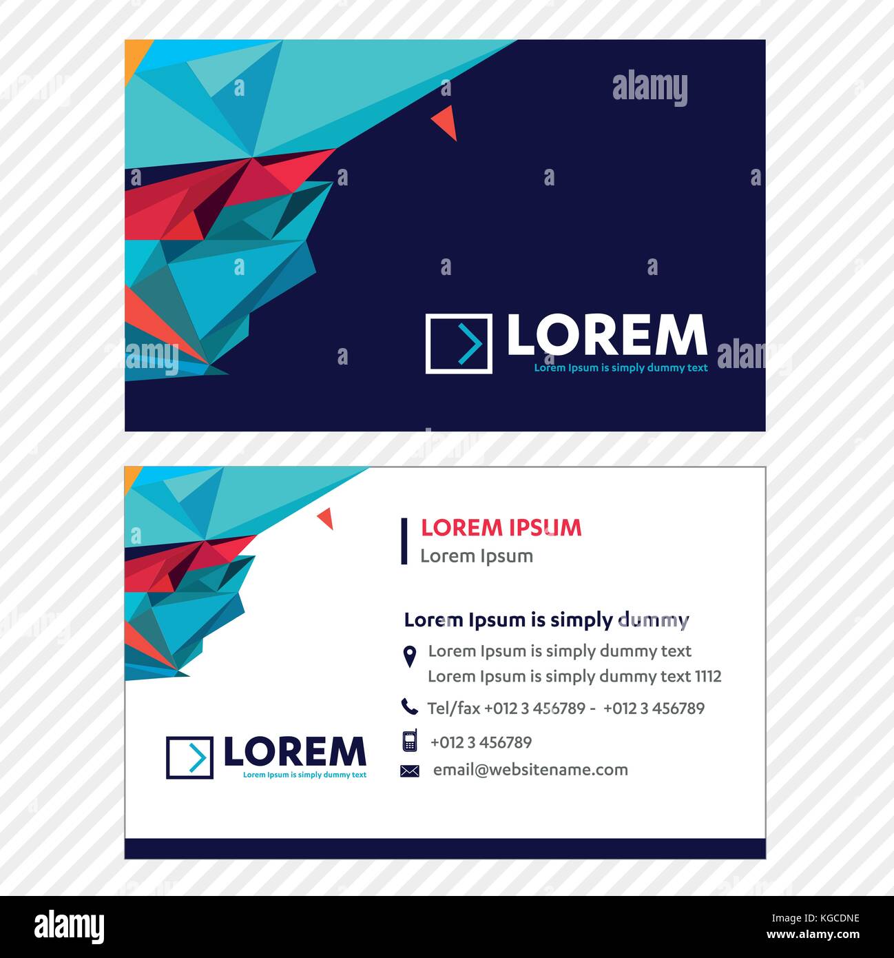Business card Vector Template, Tech Logo Link Network, Visiting Card ...