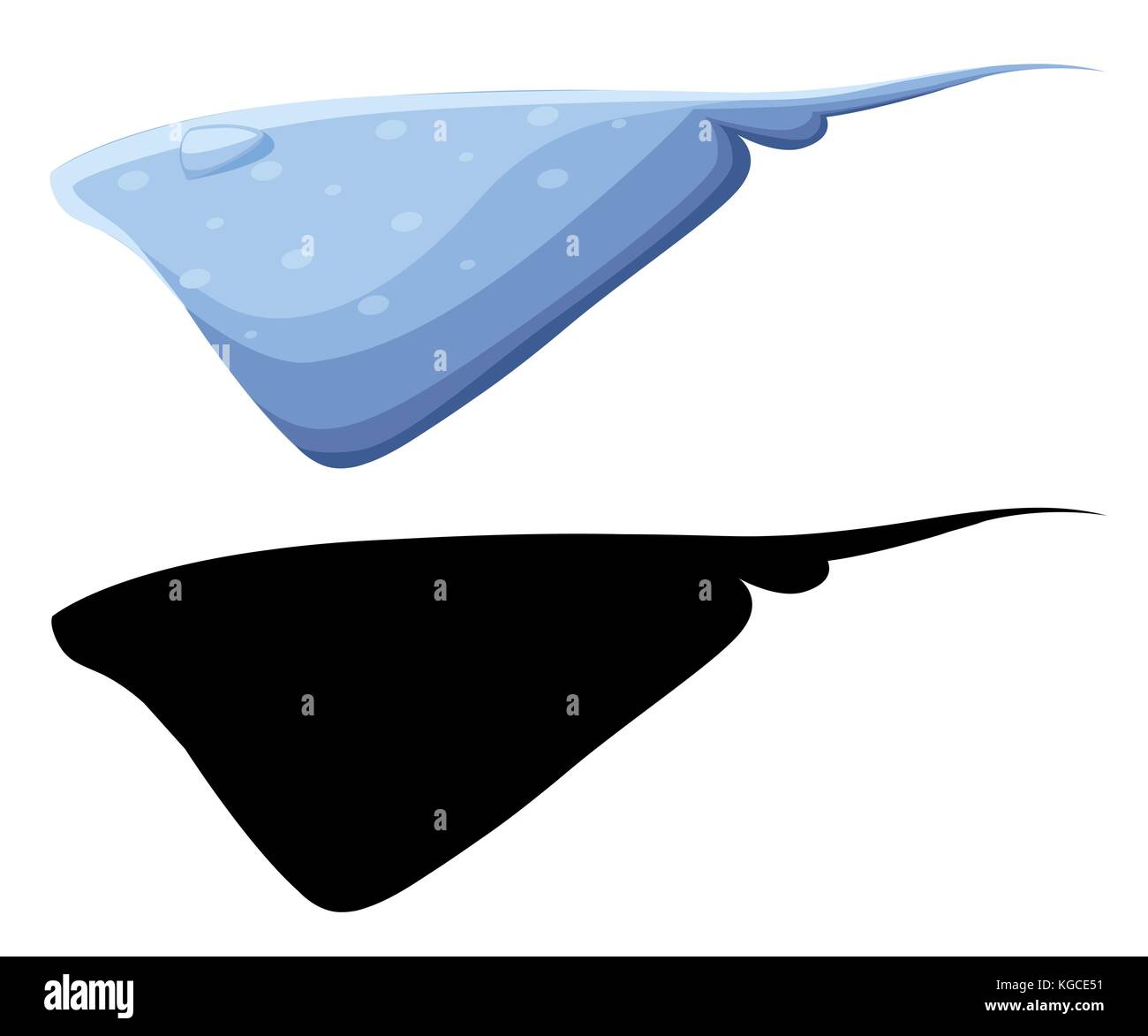 Stingray set. Abstract stingray on white background Vector illustration ...