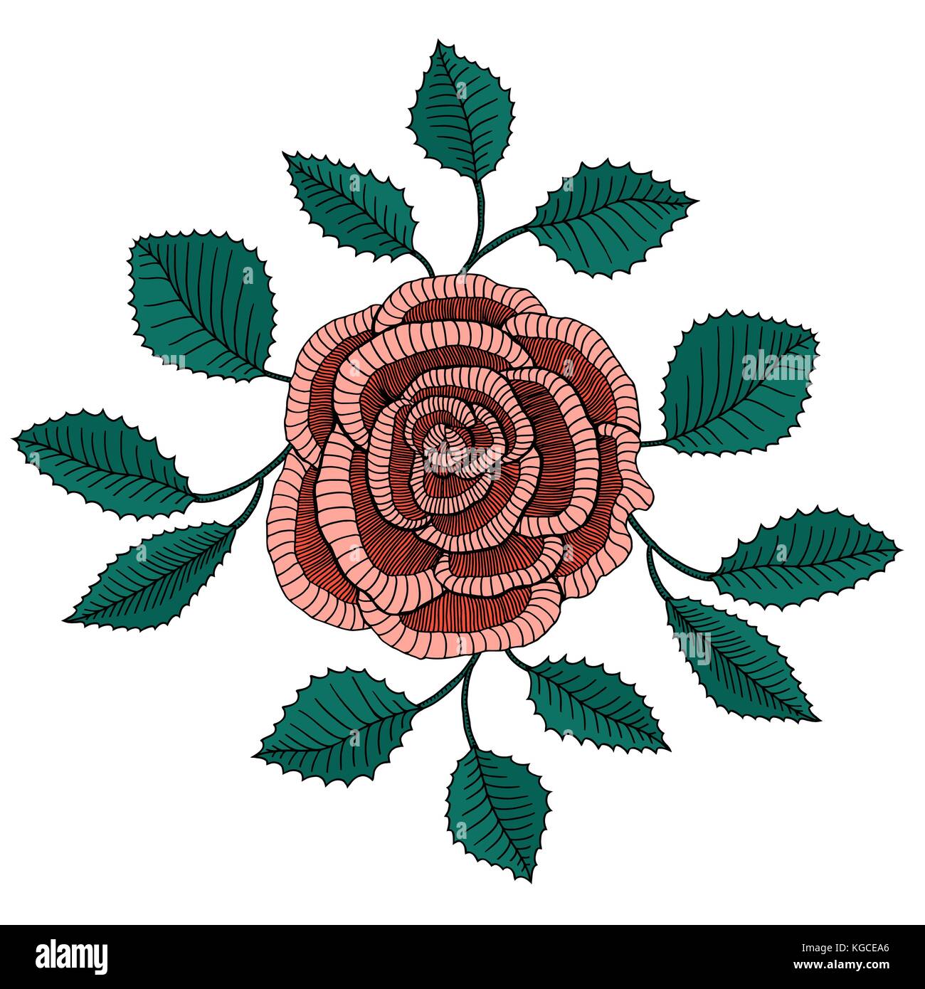 Victorian Rose Tattoo