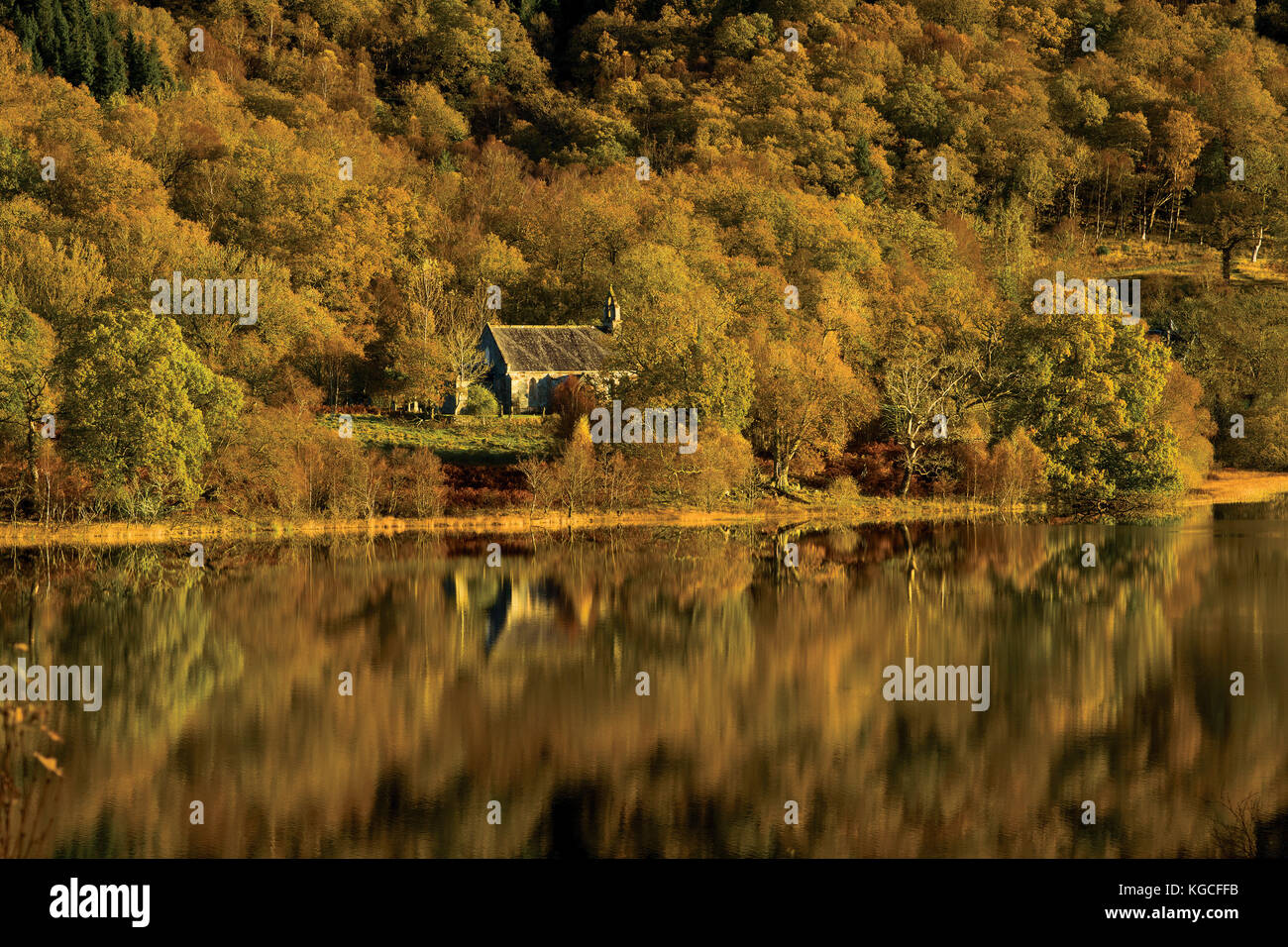 Loch Achray and Loch Achray Church, Loch Lomond and The Trossachs ...