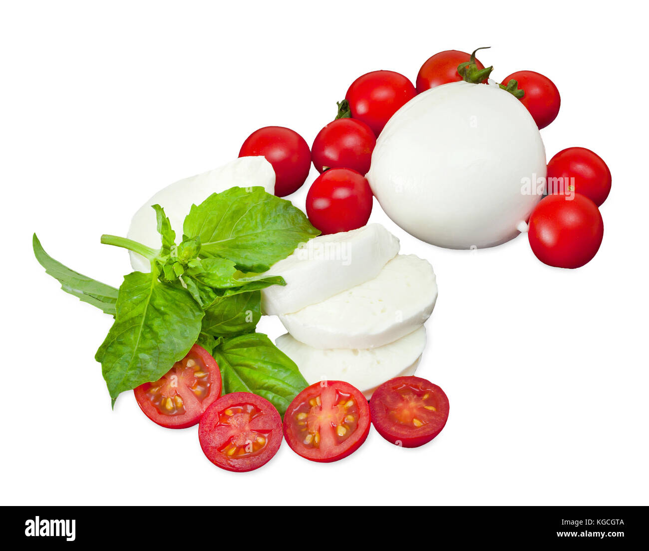Mozzarella di bufala campana cheese Cut Out Stock Images & Pictures - Alamy