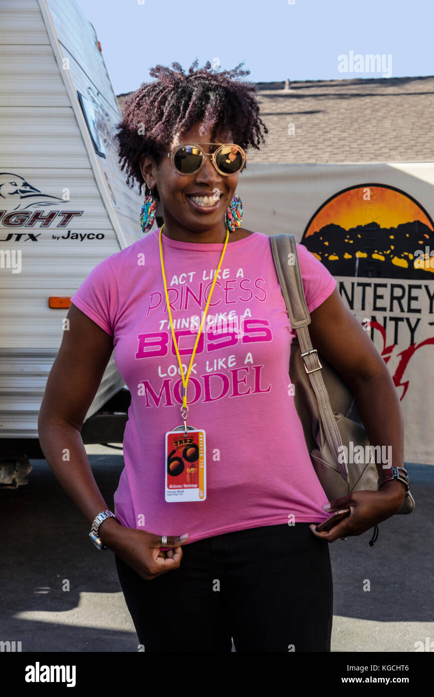 Musician backstage at the 60th MONTEREY JAZZ FESTIVAL, CALIFORNIA Stock ...