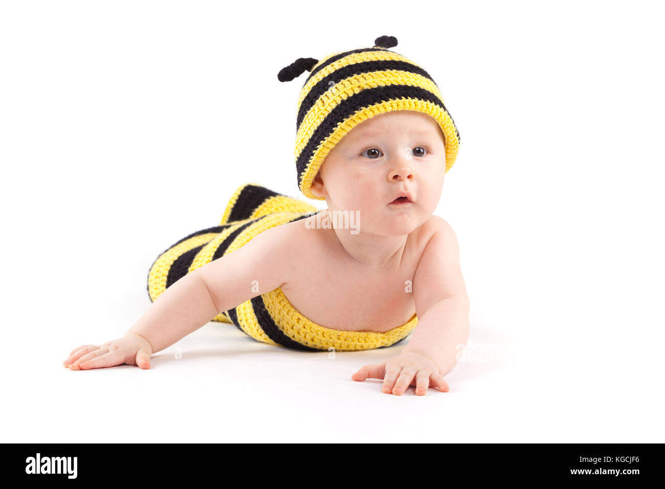 happy little boy in bee costume Stock Photo - Alamy