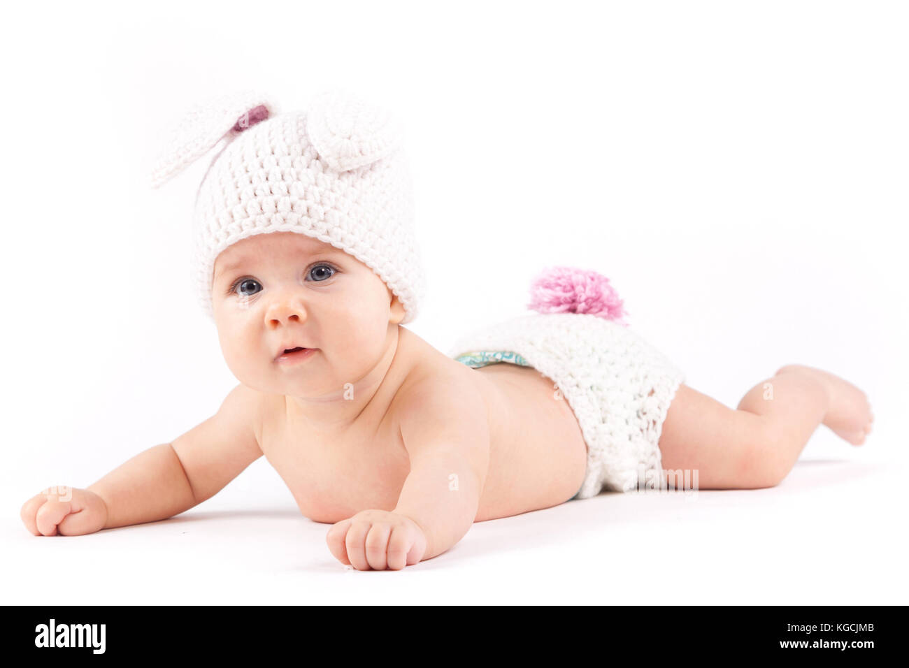 pretty baby little boy in rabbit costume Stock Photo - Alamy