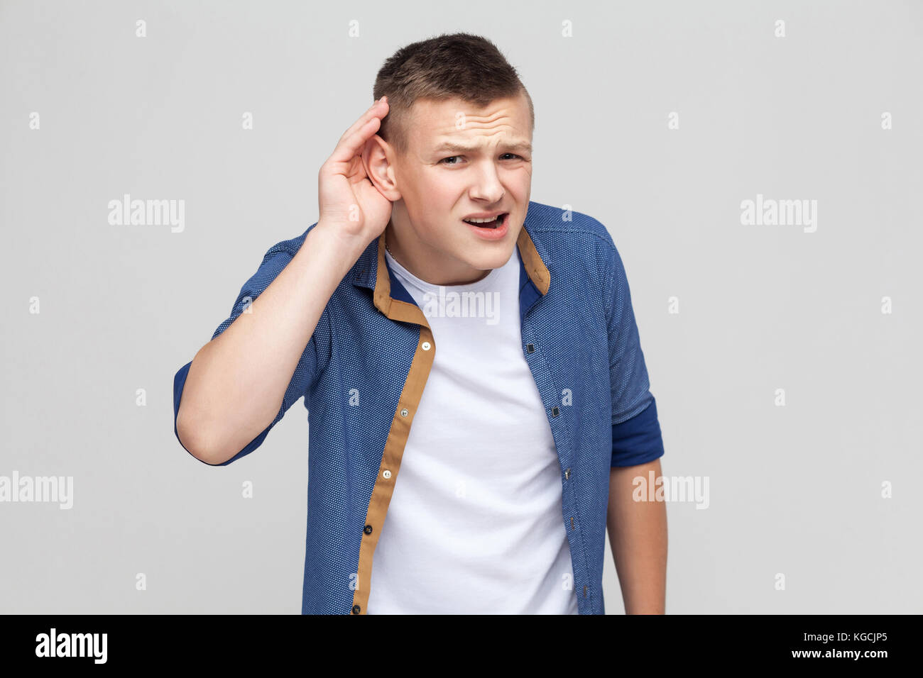 Man overhears hi-res stock photography and images - Alamy