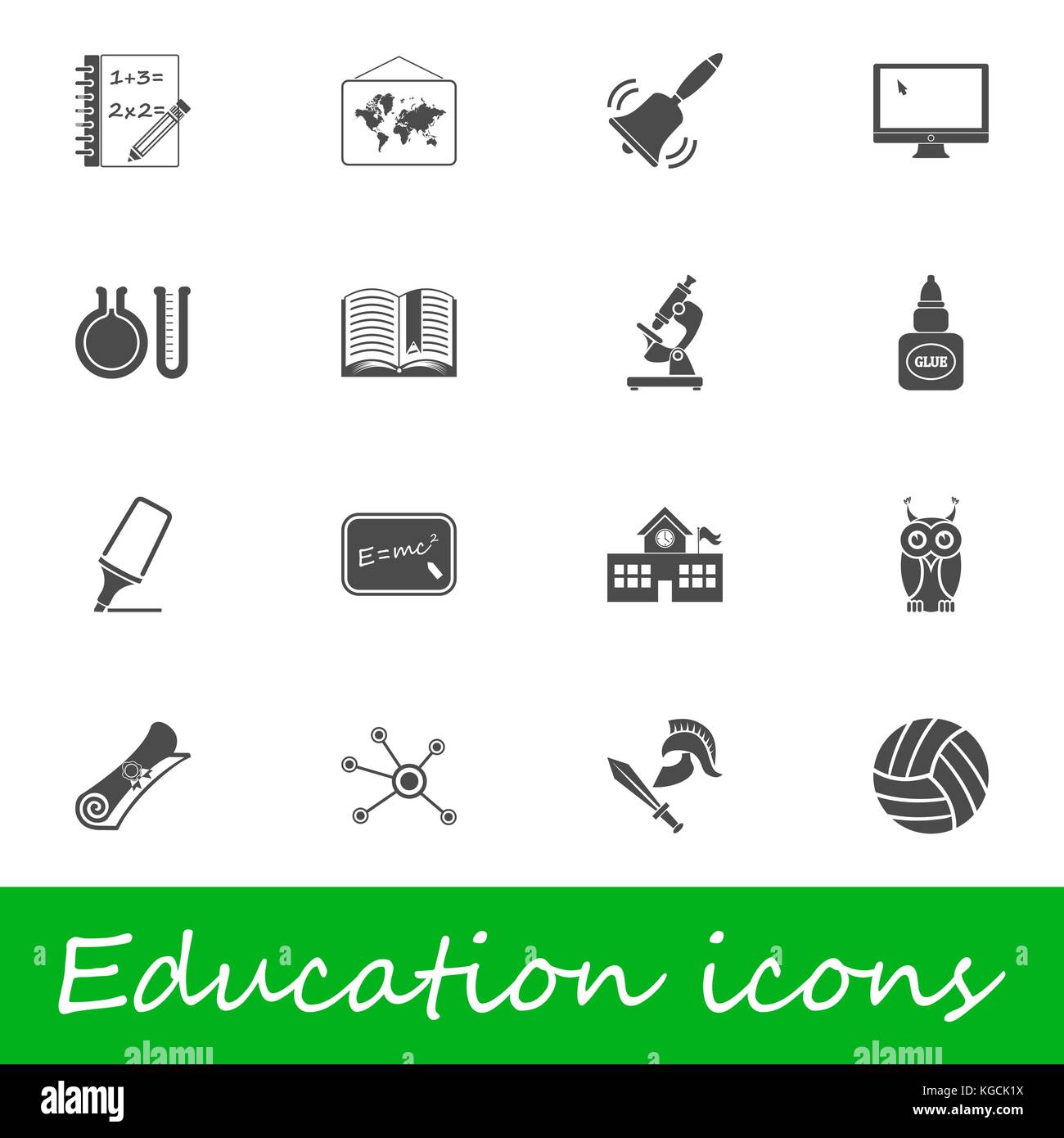 Education icons. Vector illustration Stock Vector Image & Art - Alamy