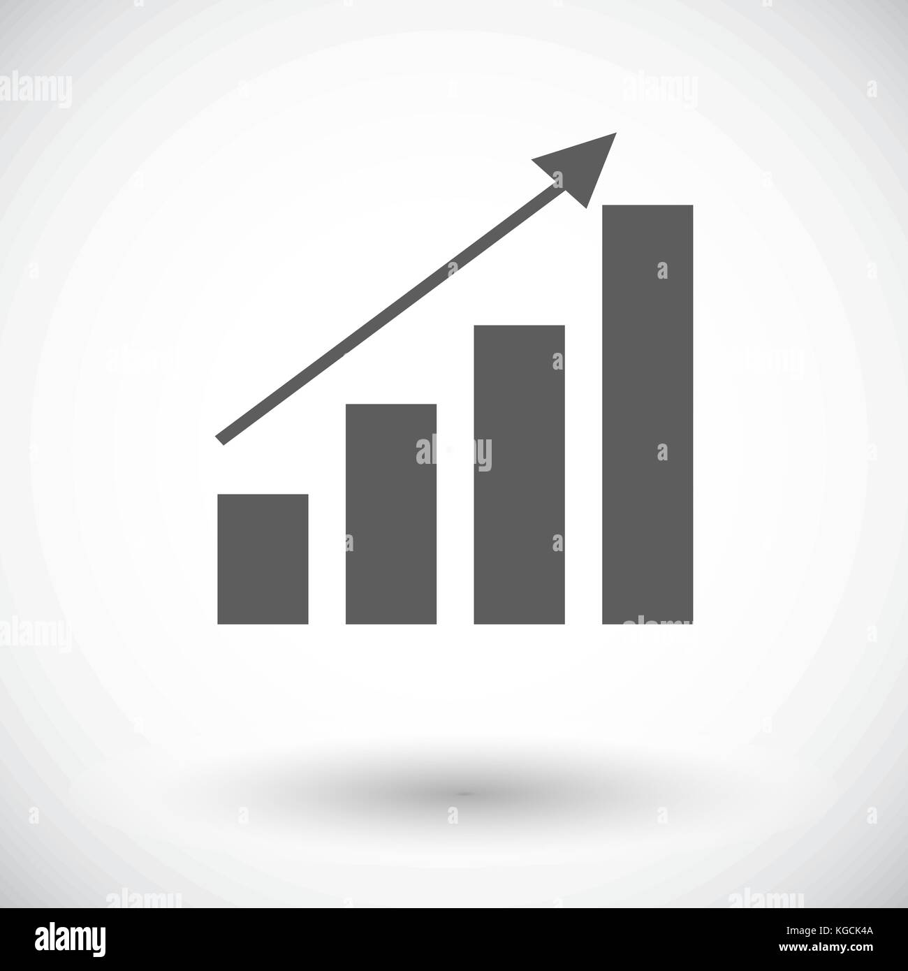 Graph. Single flat icon on white background. Vector illustration Stock ...