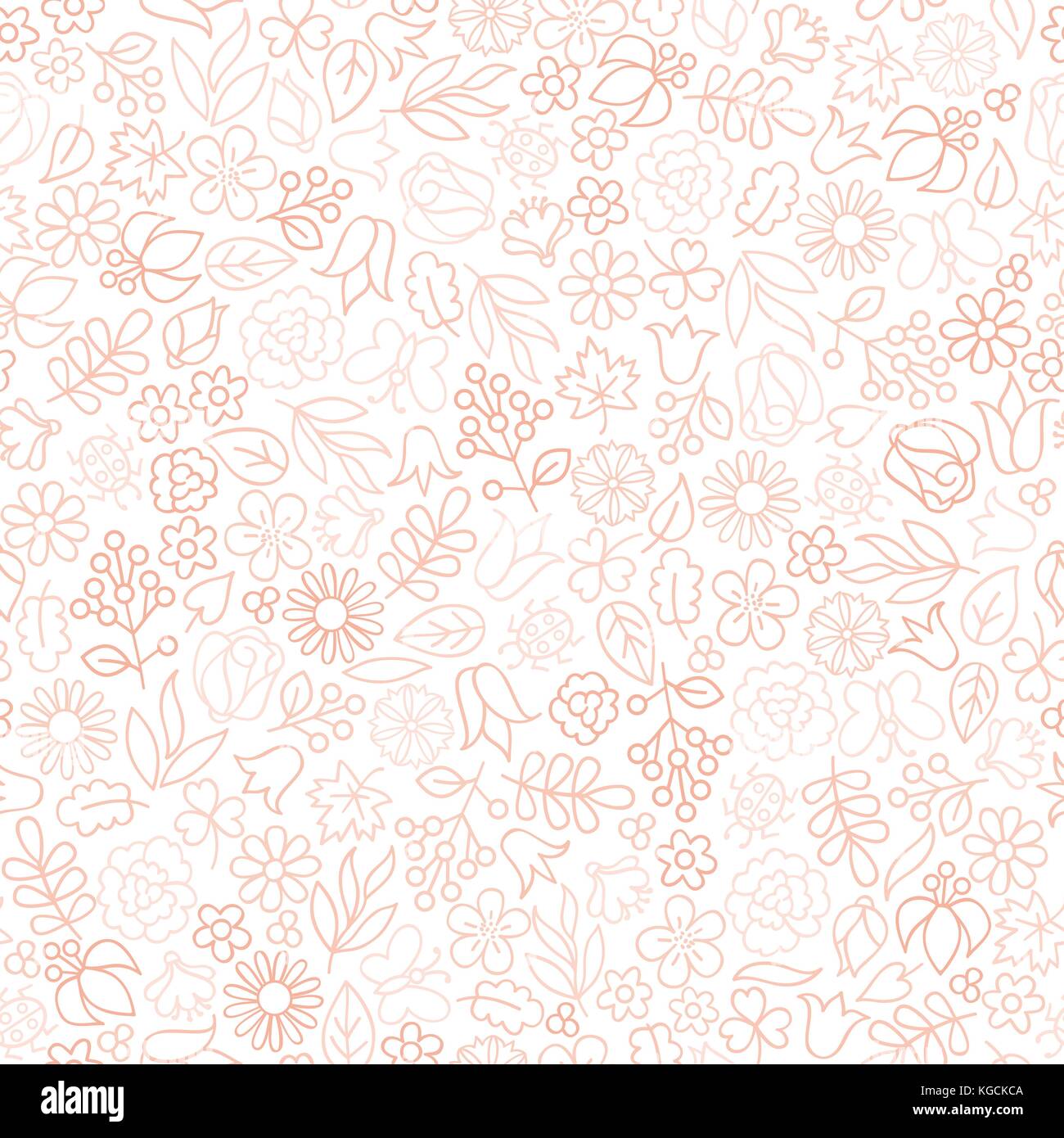 Flower icon seamless pattern. Floral leaves and flowers white texture ...