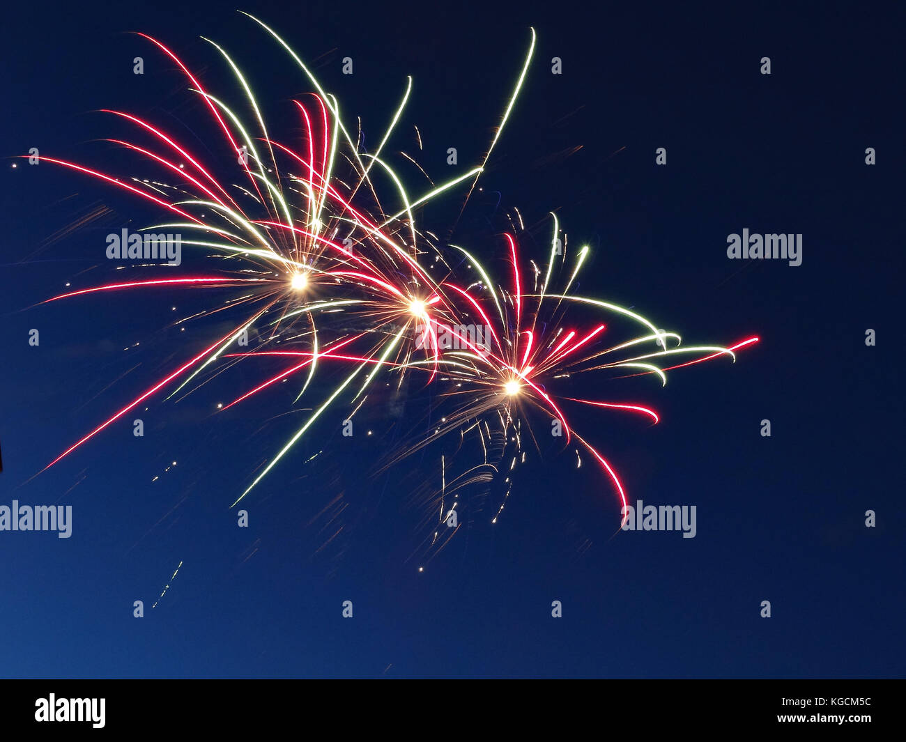 Red white blue fireworks hi-res stock photography and images - Alamy