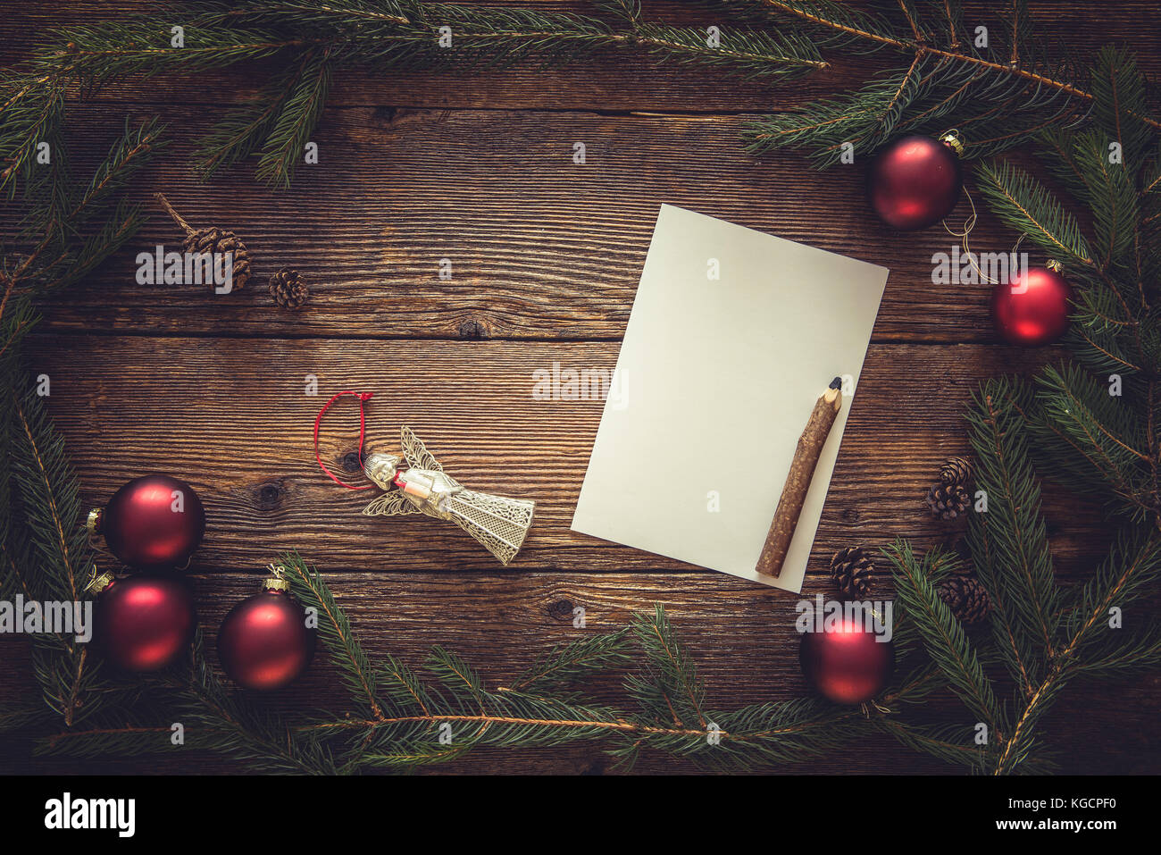 Envelope gift christmas balls hi-res stock photography and images - Alamy