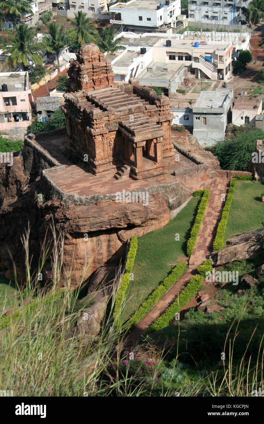 View of Malegitti Shivalaya Temple from top of fort on Northern Hill at ...