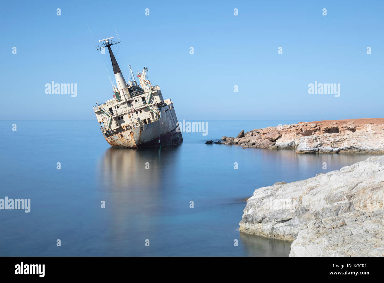 Edro III shipwreck, Pegeia, Paphos, Cyprus Stock Photo - Alamy