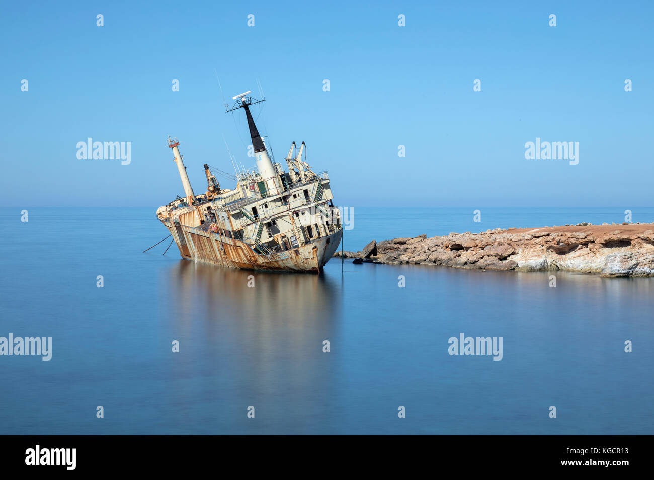 Edro III shipwreck, Pegeia, Paphos, Cyprus Stock Photo - Alamy