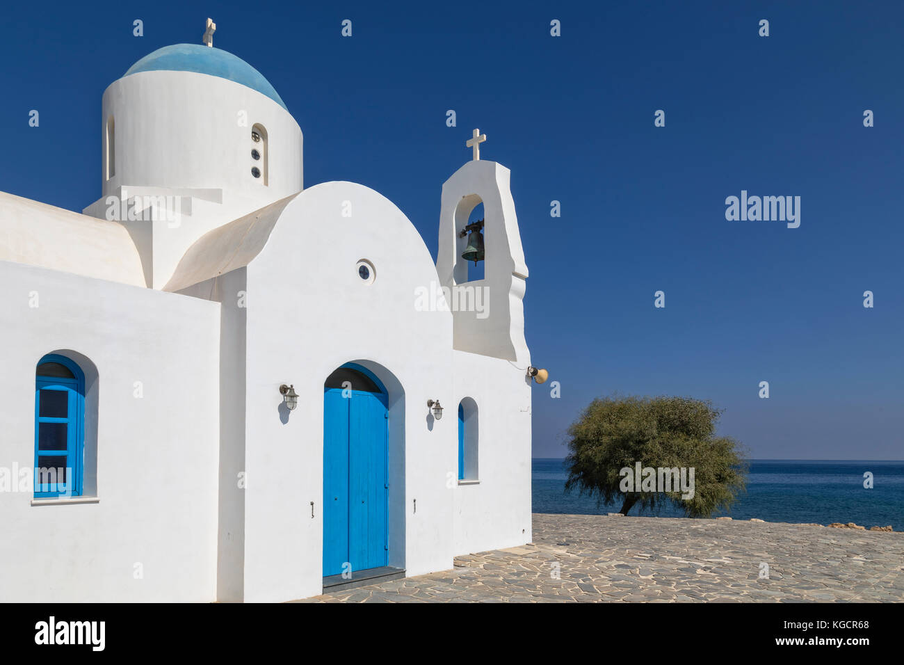 Kalamies Beach, St Nicholas Church, Protaras, Cyprus Stock Photo - Alamy
