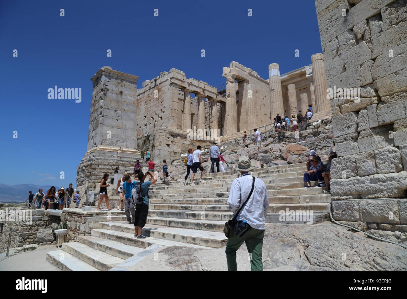Athenian Acropolis - Propylaea Stock Photo - Alamy