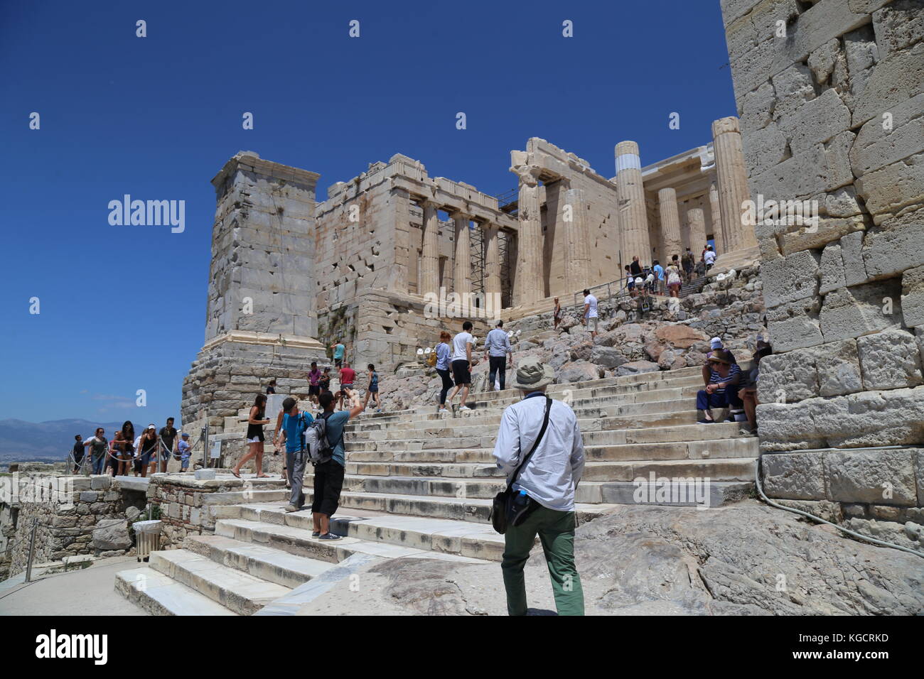Athenian Acropolis - Propylaea Stock Photo - Alamy