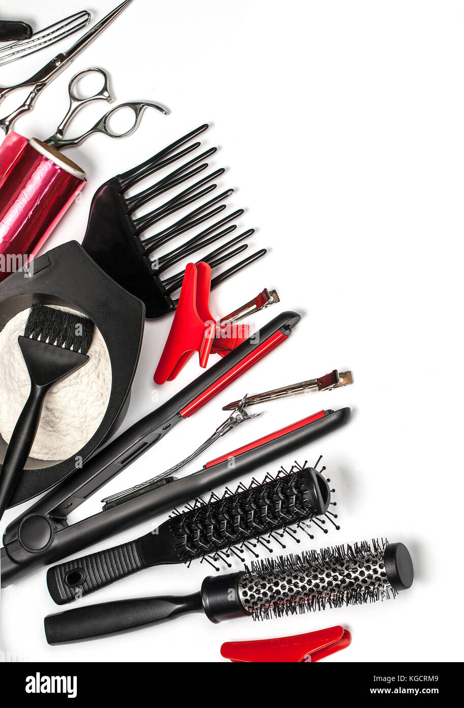 Professional hairdresser tools, isolated on white Stock Photo - Alamy