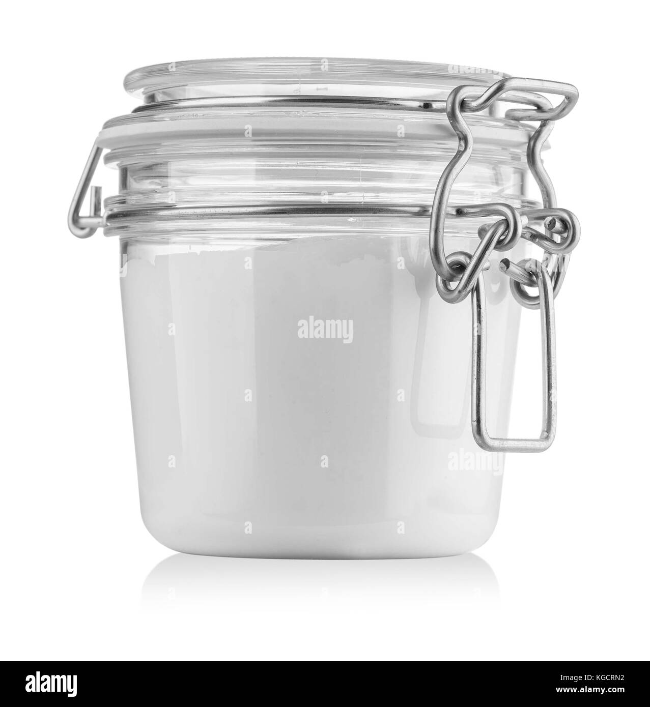 Yoghurt jar Black and White Stock Photos & Images - Alamy