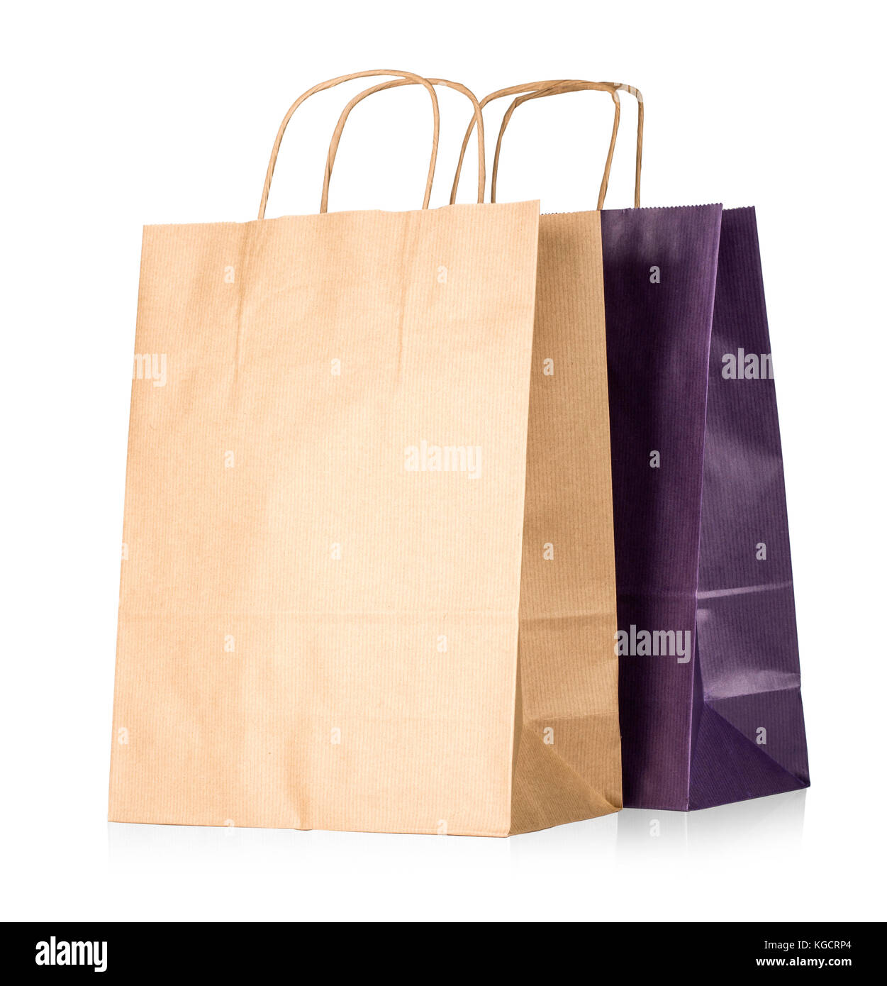 shopping paper bags isolated on white with clipping path Stock Photo ...