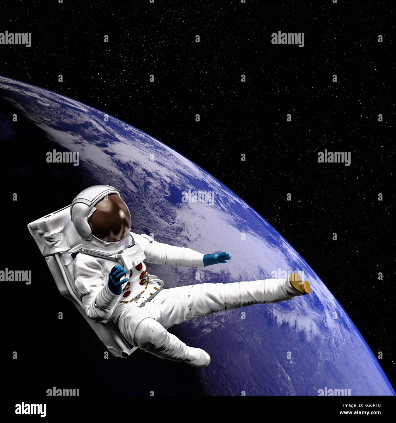 Space man astronaut earth hi-res stock photography and images - Alamy