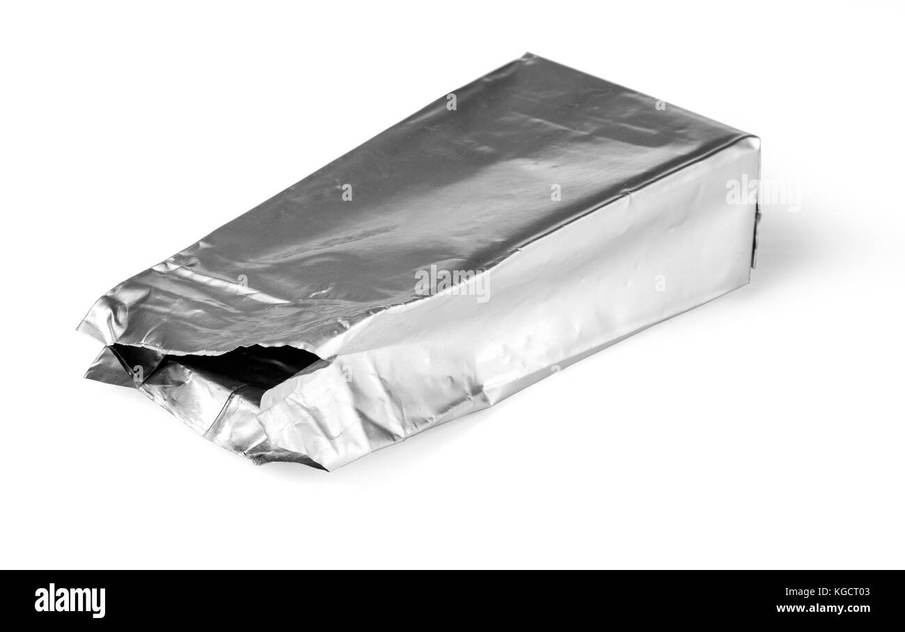 crumpled packaging isolated on white background with clipping path ...