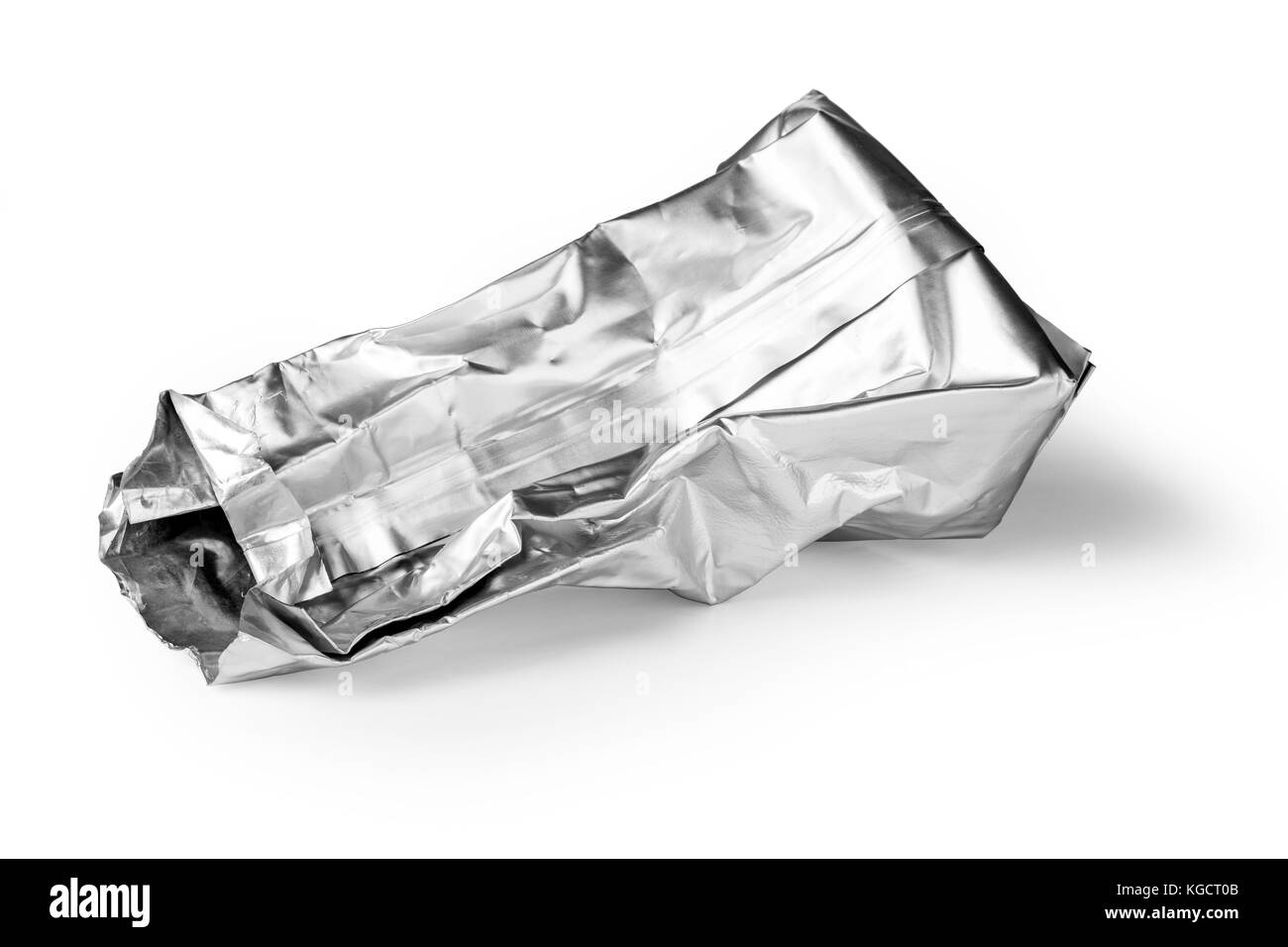 crumpled packaging isolated on white background with clipping path ...
