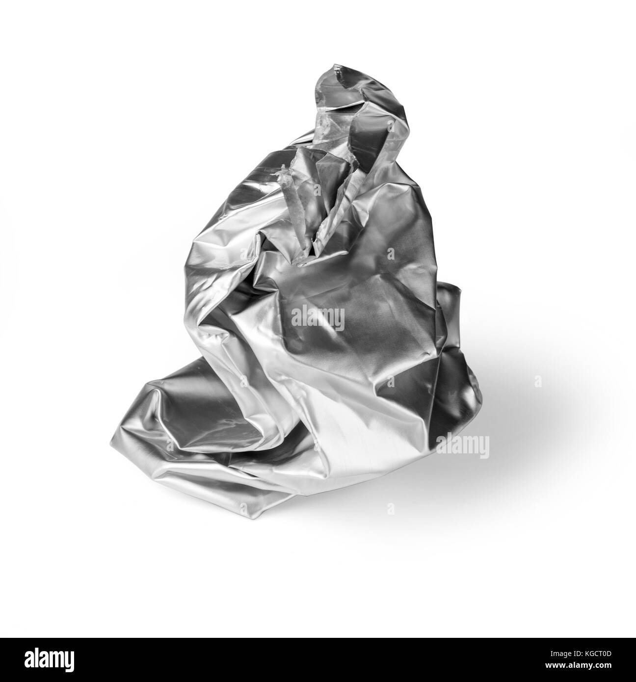 crumpled packaging isolated on white background with clipping path ...