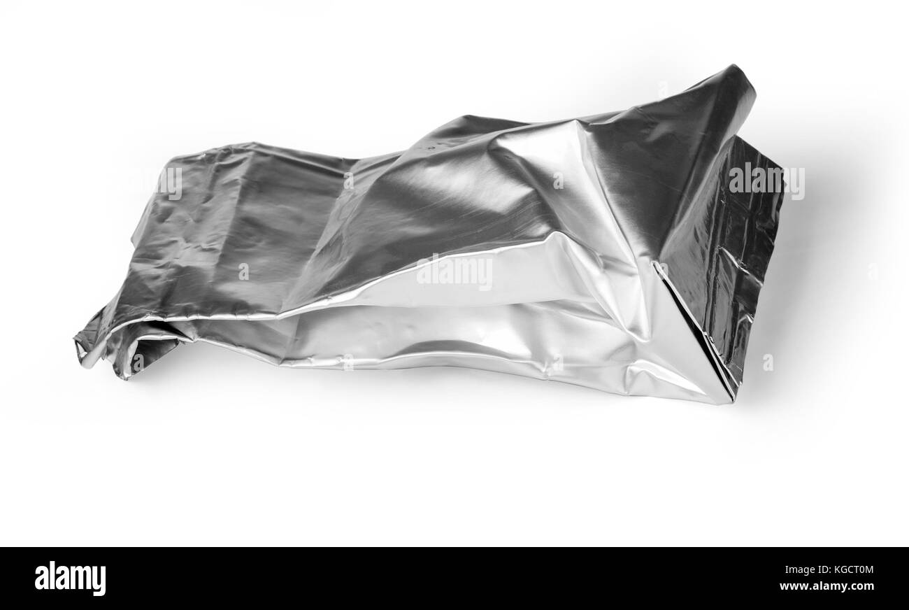 crumpled packaging isolated on white background with clipping path ...