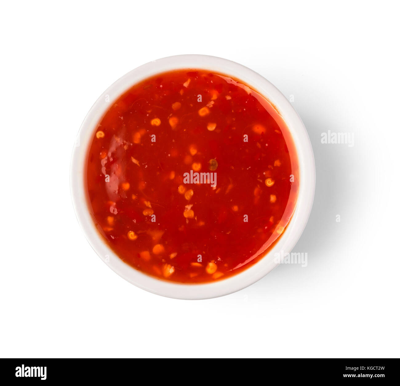 spicy red sauce in bowl isolated on white background Stock Photo - Alamy