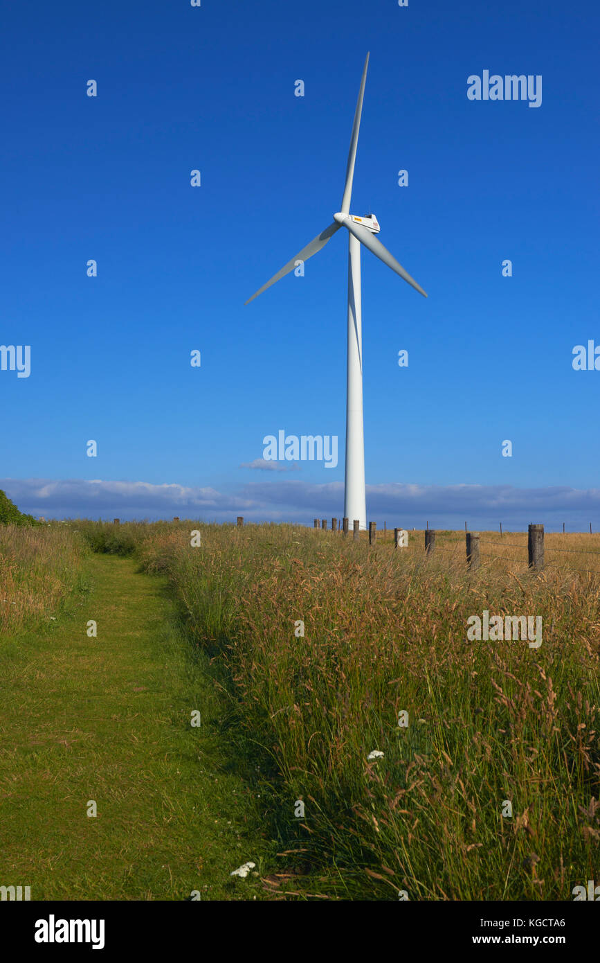 Normandy, Fecamp, Wind turbines, Seine-Maritime department, Pays de ...
