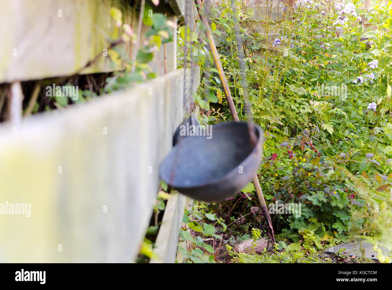 Old wooden garden scales Stock Photo - Alamy