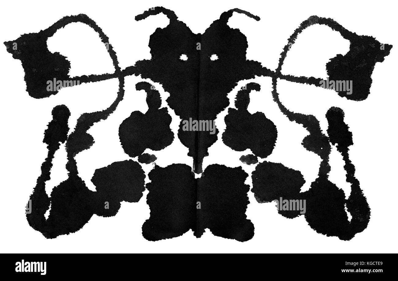 Ink blot for psychiatric evaluations Stock Photo - Alamy