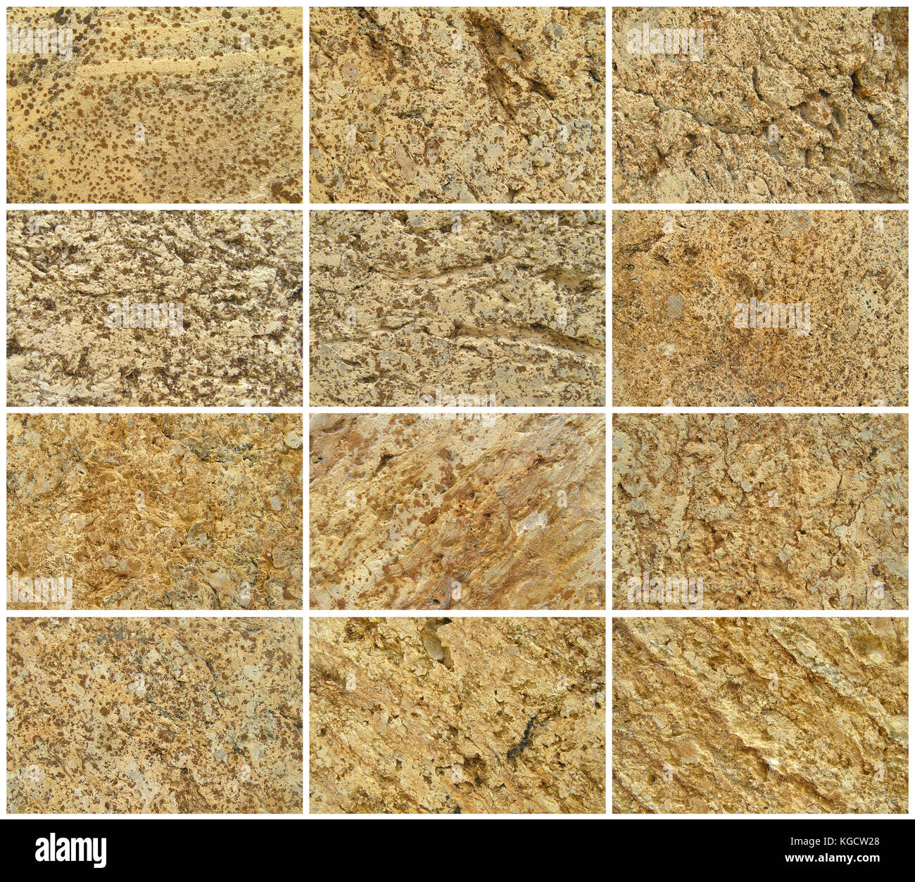 Twelve Natural Limestone Background or textures. The real color ...