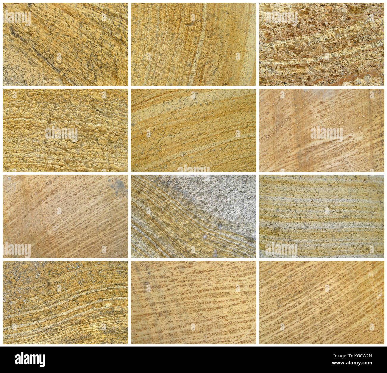 Twelve Natural Limestone Background or textures. The real color ...