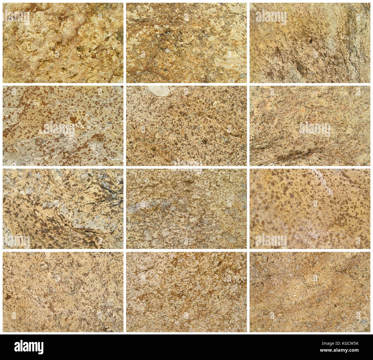 Twelve Natural Limestone Background or textures. The real color ...