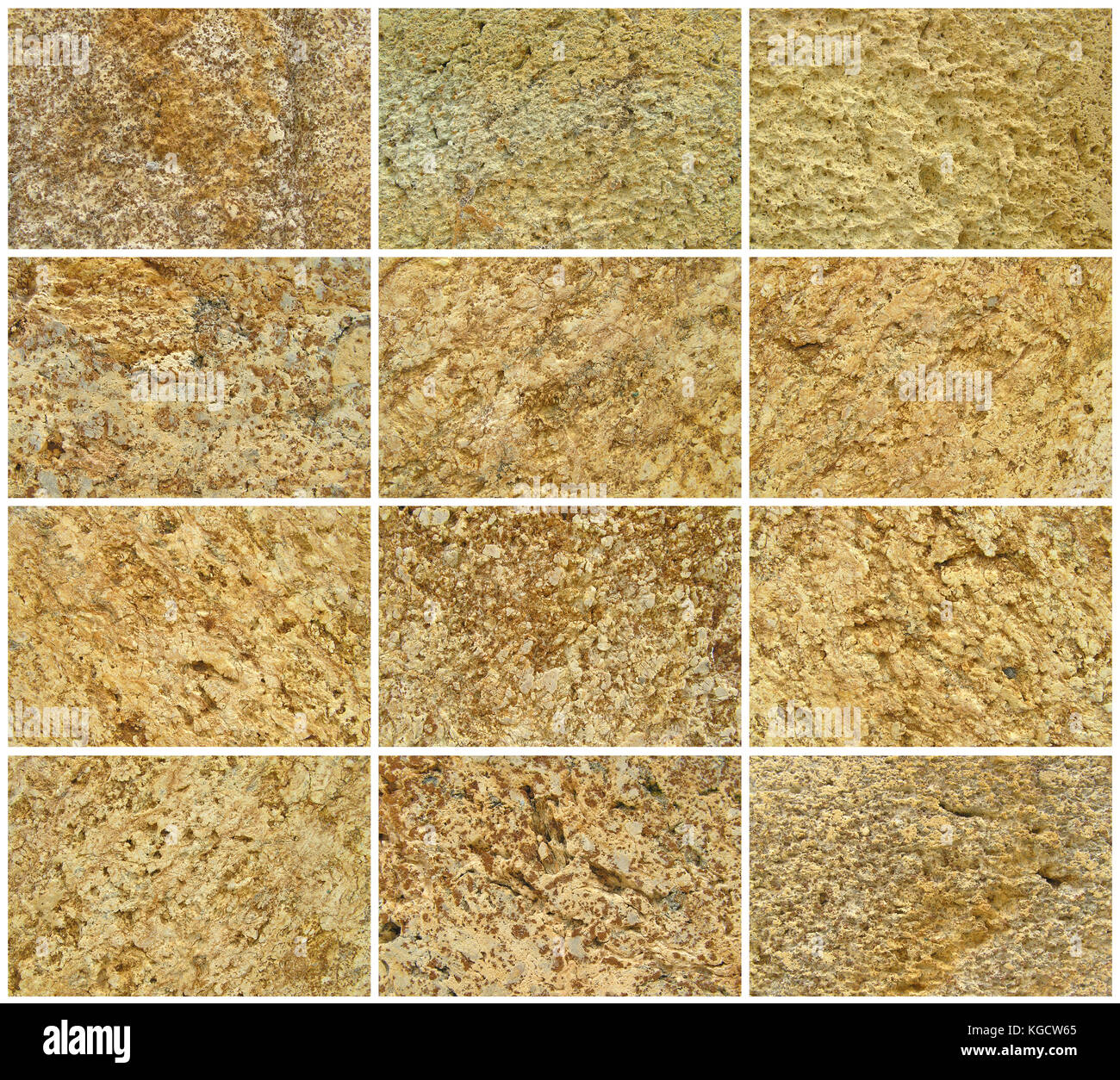 Twelve Natural Limestone Background or textures. The real color ...