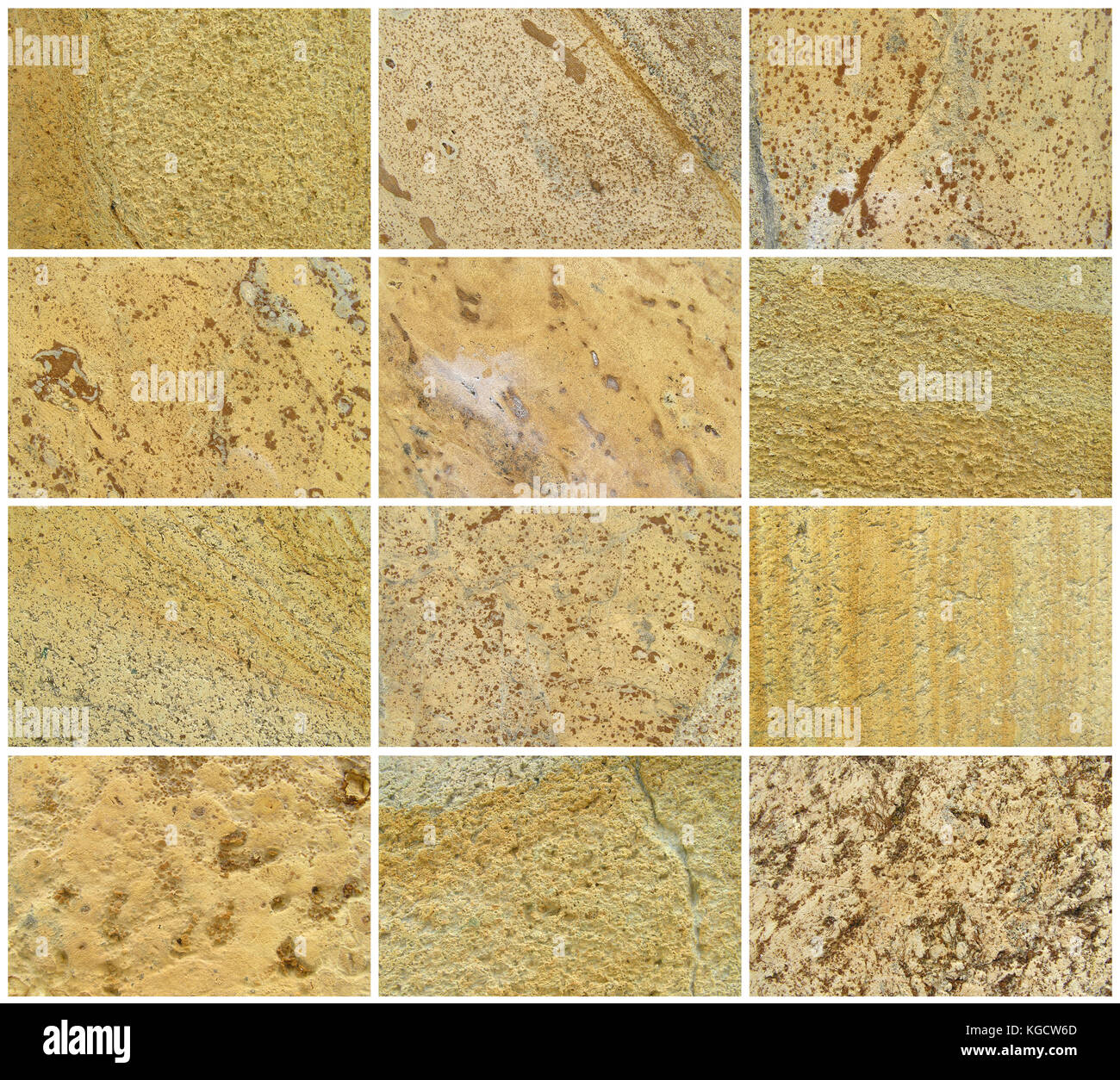 Twelve Natural Limestone Background or textures. The real color ...