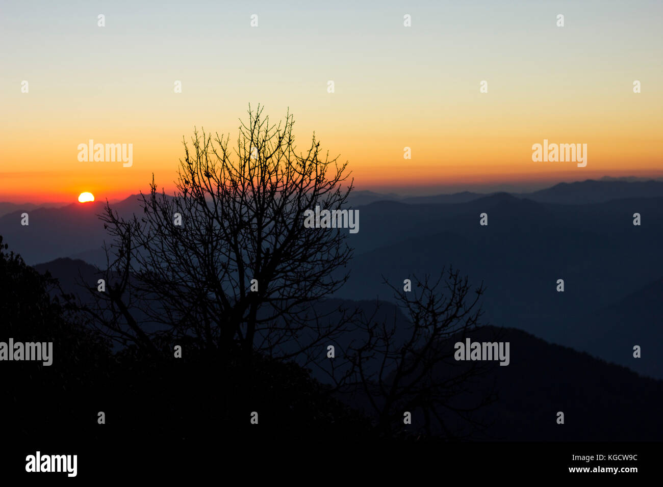 Beautiful sunset view from chopta, Near Tungnath temple, Uttarakhand ...