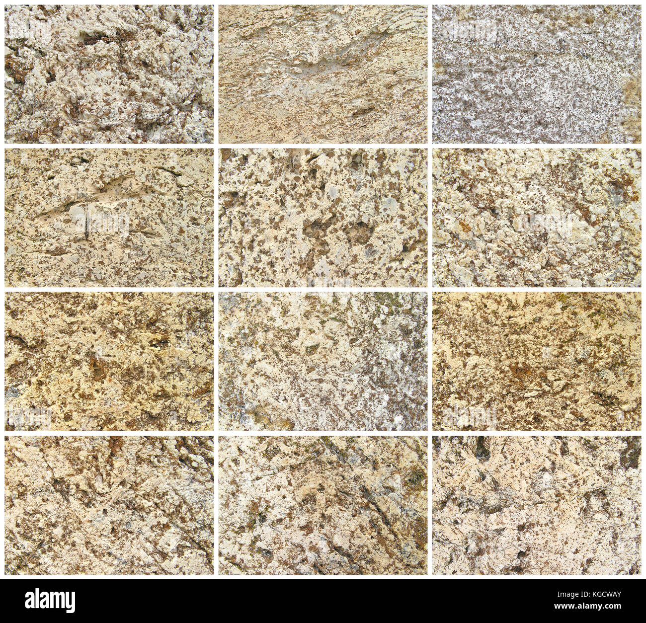 Twelve Natural Limestone Background or textures. The real color ...
